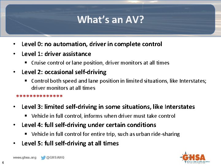 Autonomous Vehicles Brief Introduction Traffic Safety Issues for