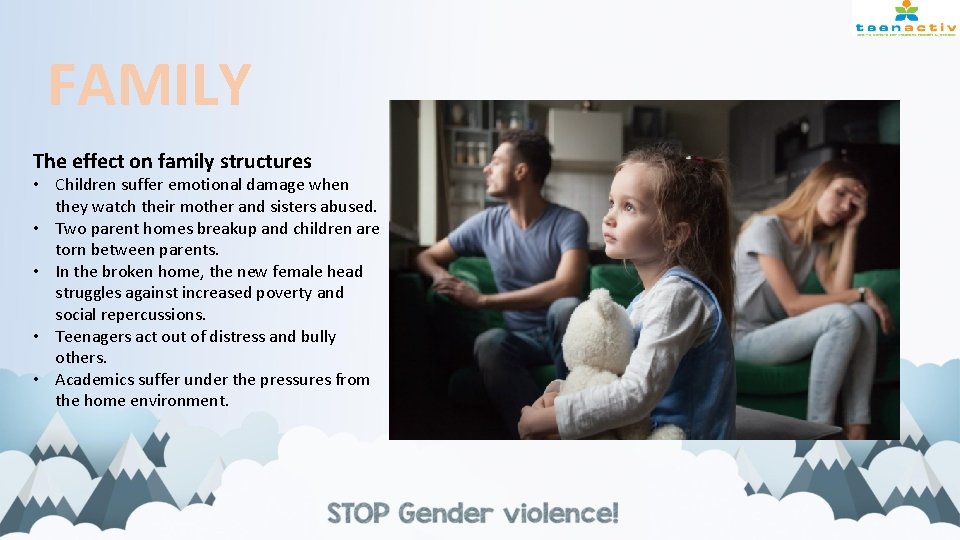 INDIVIDUAL Effects of GBV PHYSICAL The physical effects