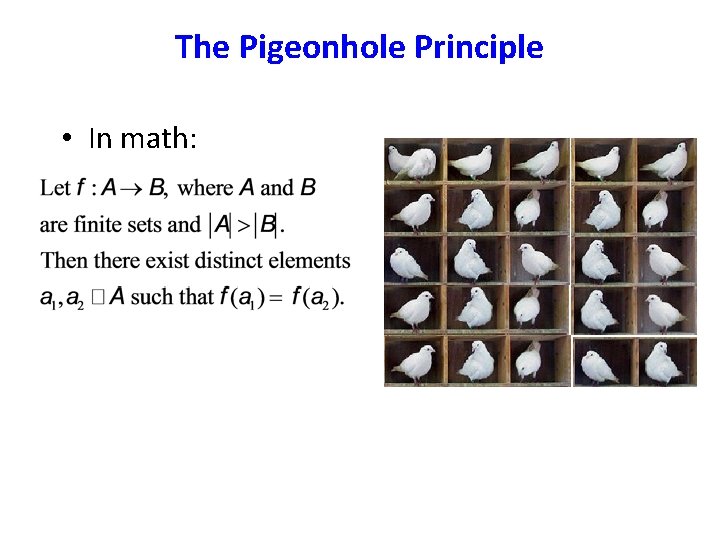 Pigeonhole Principle Section 5 5 The Pigeonhole Principle