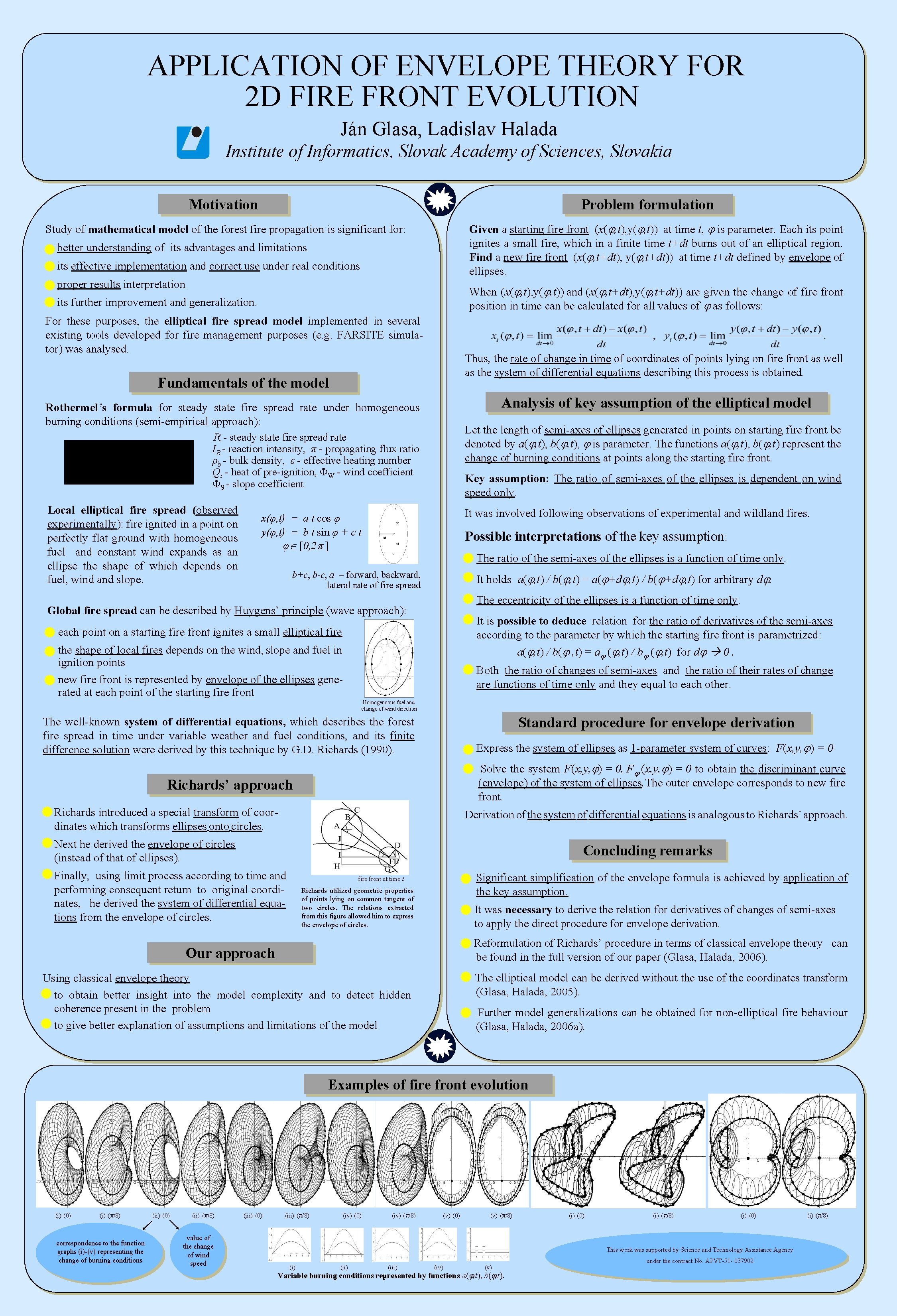APPLICATION OF ENVELOPE THEORY FOR 2 D FIRE