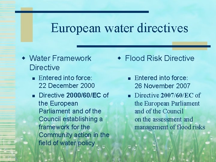 Availability of water management data and information in