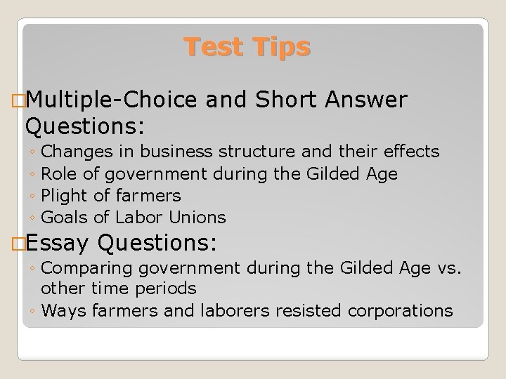 Period 6 1865 1898 APUSH Review Key Concept
