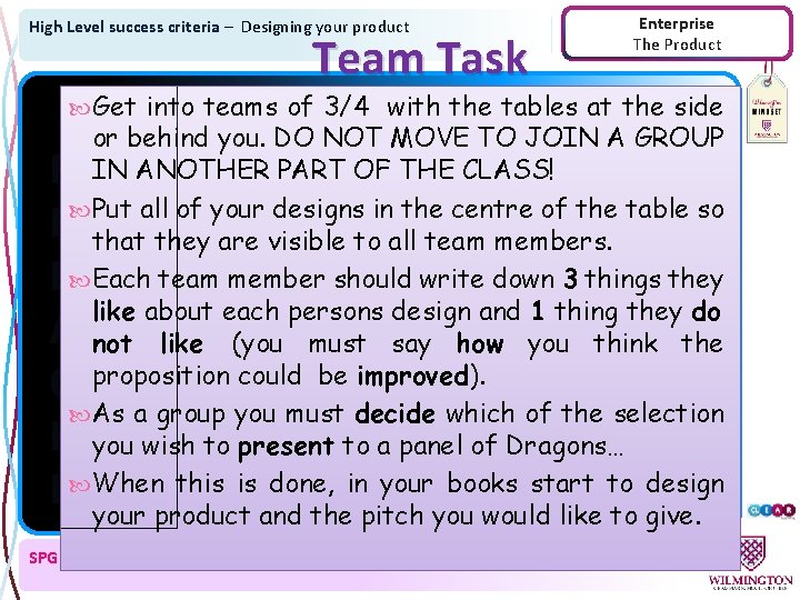 High Level success criteria Designing your product Enterprise