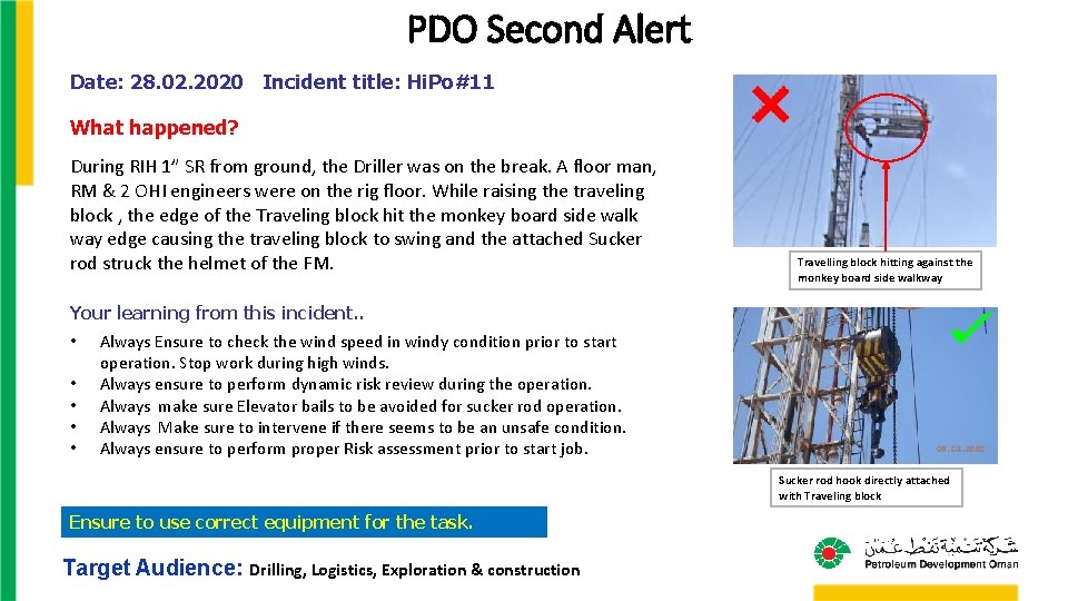 PDO Second Alert Date 28 02 2020 Incident
