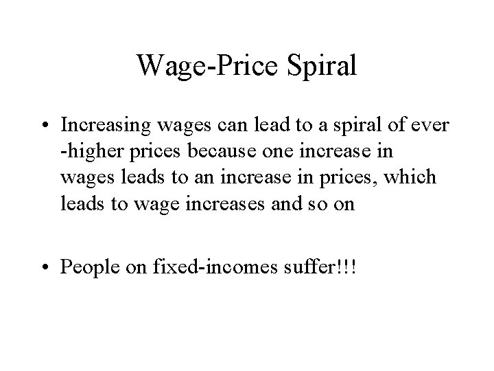 Inflation Consumer Price Index CPI A price index