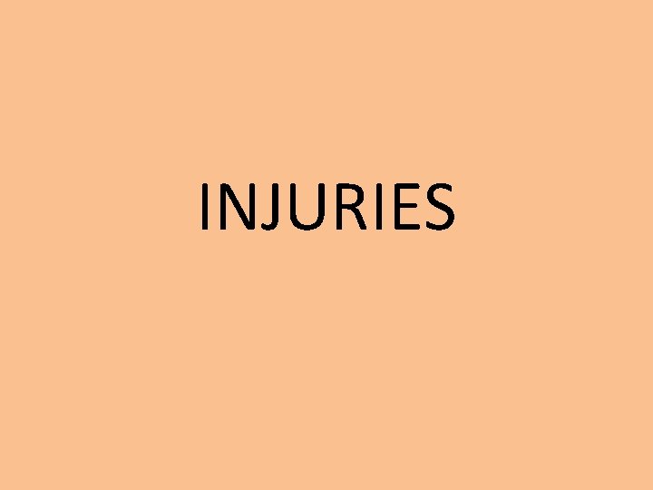 INJURIES VOCABULARY injury painful wound bandage tape plaster