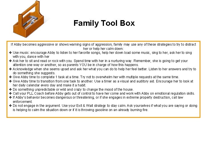 Our Family Plan In order to become the