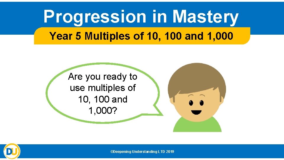 Progression in Mastery Year 5 Multiples of 10