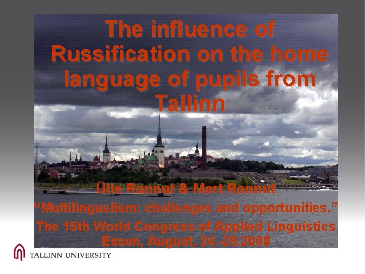The influence of Russification on the home language