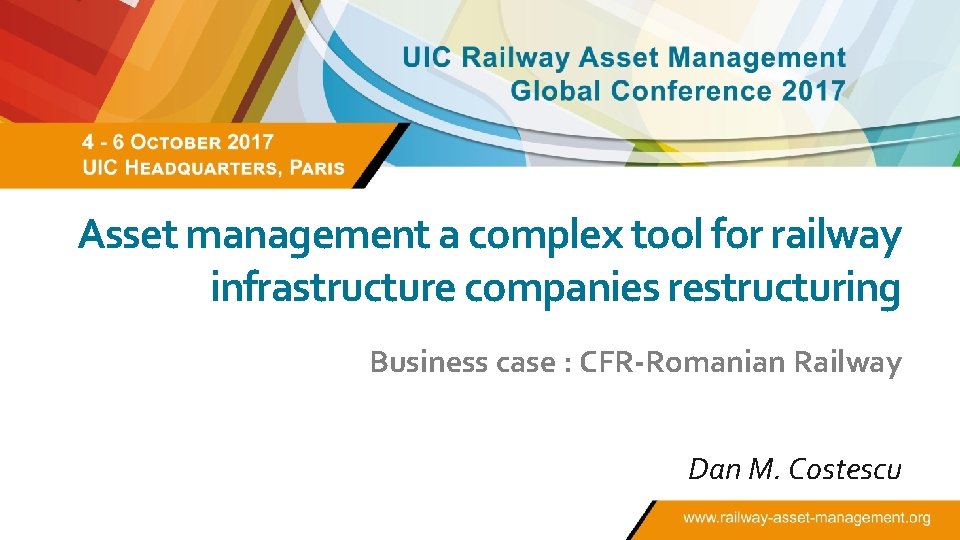 Asset management a complex tool for railway infrastructure