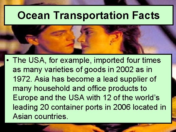 Changes In Ocean Transportation LEARNING OBJECTIVE 1 TO