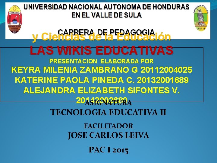 y Ciencias de la Educacin LAS WIKIS EDUCATIVAS