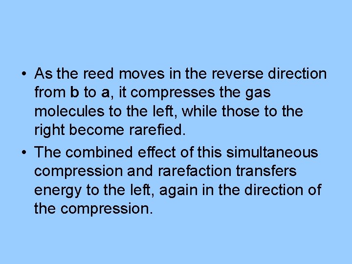 Production and Transmission of Sound Waves Vibrating Reed
