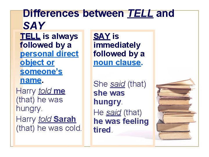 We can report peoples words by using direct