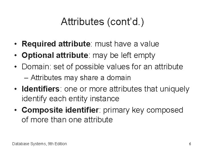 Fundamentals of Database Chapter 3 Entity Relationship ER