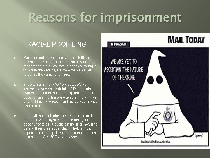 NATIVE AMERICANS IN PRISON By Mamie Smith Statistics