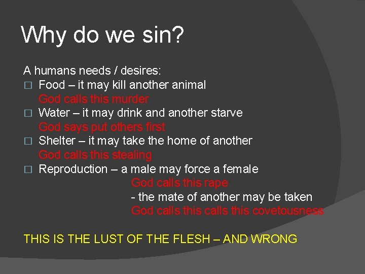 Ephesians 4 WHY IS MAN MORTAL Outline Decay