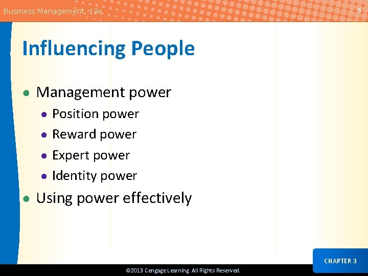 Business Management 13 e CHAPTER 3 The Manager