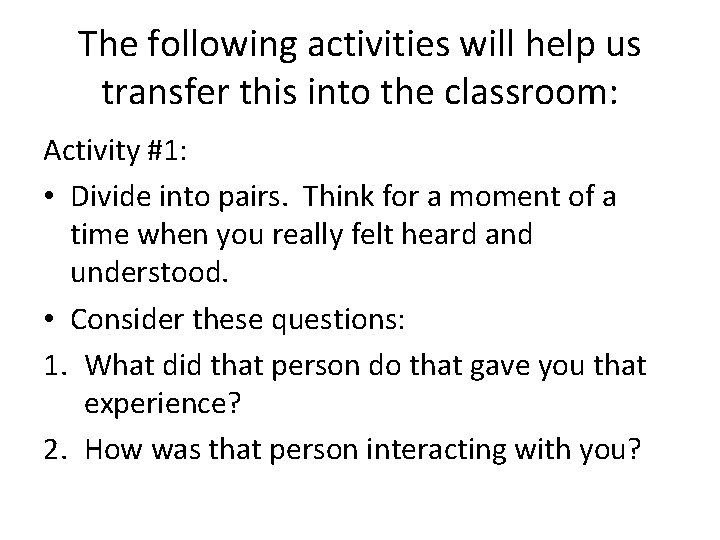 Listening with a Purpose The Art of Listening