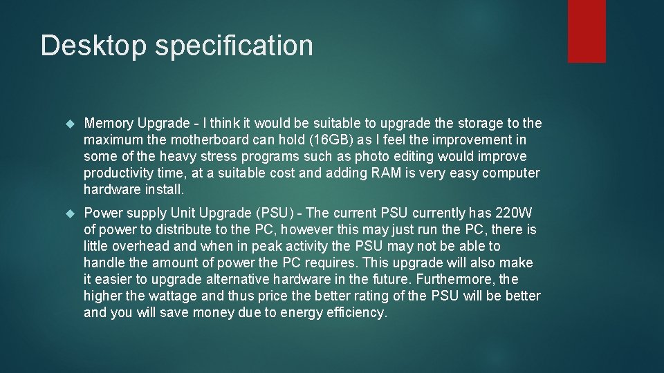Task 1 Unit 14 LEWIS COOKSON Benefits of