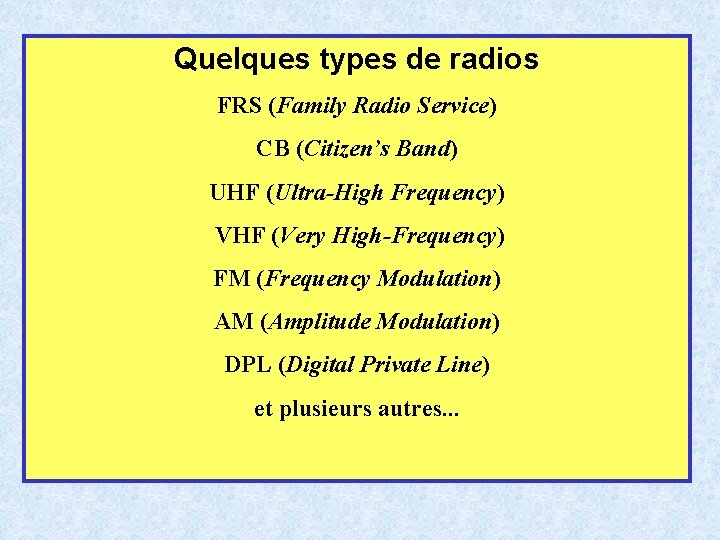 Communications radios Essentielles la scurit Pourquoi utiliser des