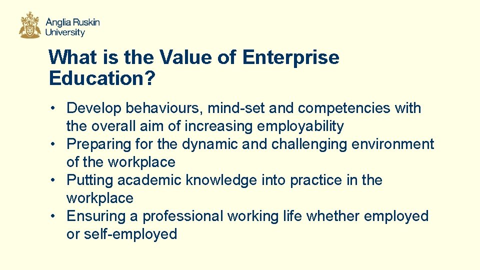 Enterprise Education Building confidence What is the definition