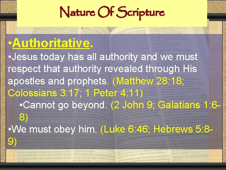 Comunicacin y Gerencia Authority Of The Bible Part