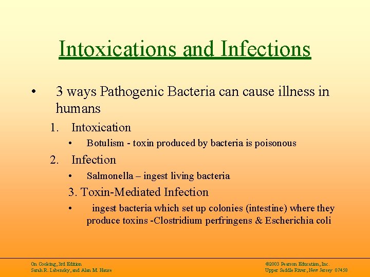 Labensky CHAPTER 2 FOOD SAFETY and Food Code
