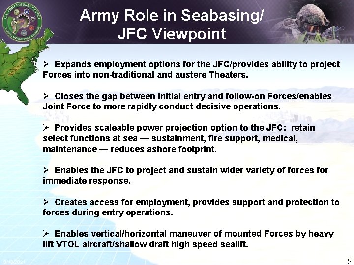 Joint Power Projection from the Seabase Panel The