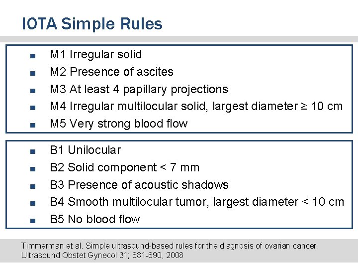 Ultrasonographic Imaging of Ovarian Masses Surgery or Surveillance