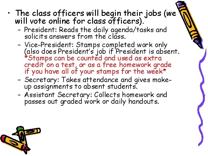 Class Rules and Procedures 2013 2014 Class Procedures
