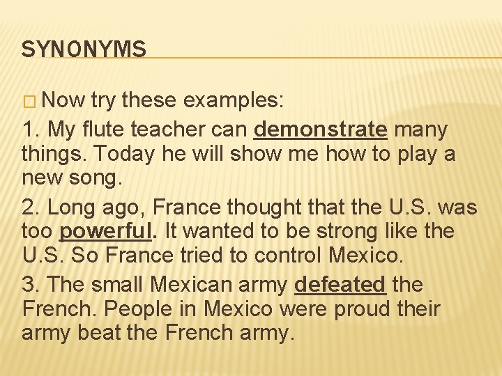 Identifying Synonyms Antonyms and Homophones What do you