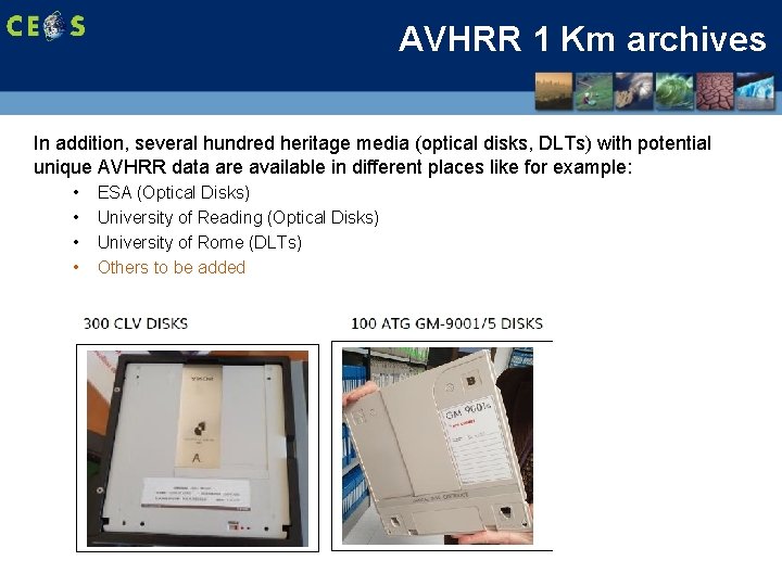 WGISS Committee on Earth Observation Satellites AVHRR International