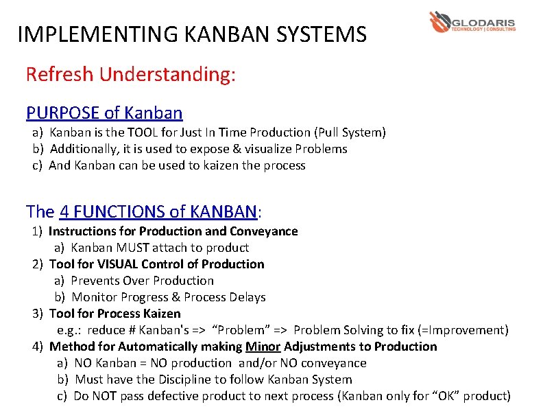 IMPLEMENTING KANBAN SYSTEMS Jeff Strabala IMPLEMENTING KANBAN SYSTEMS