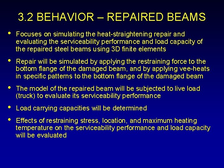 MULTIPLE HEAT STRAIGHTENING REPAIRS OF STEEL BEAM BRIDGES