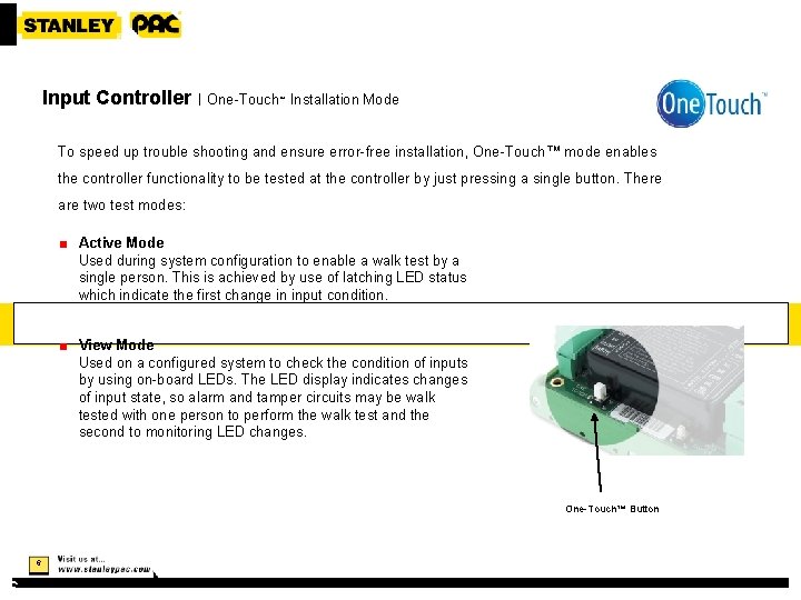 PAC 520 Input Controller 1 1 Input Controller