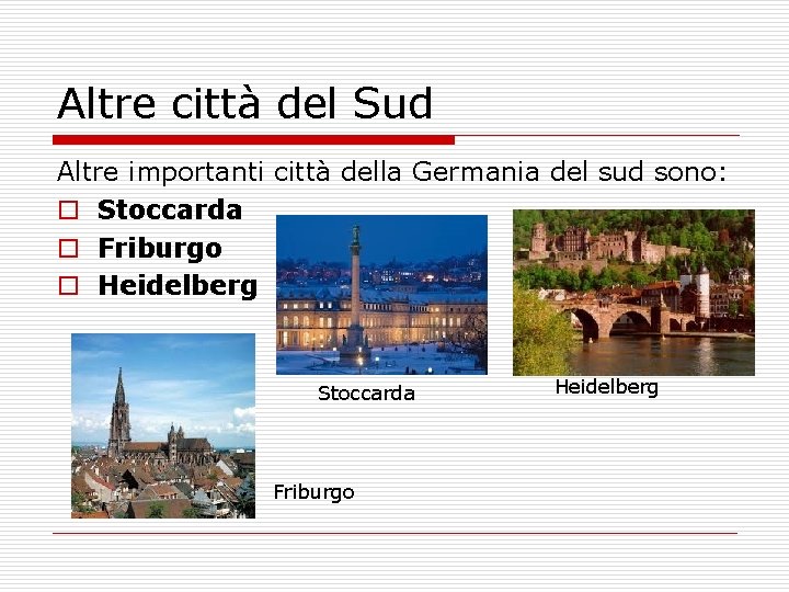 LA GERMANIA IL TERRITORIO POSIZIONE CONFINI ED ESTENSIONE