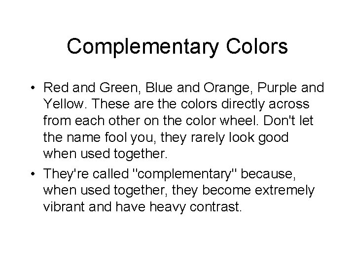 Color Theory Understanding Color Visualizing Colors You have
