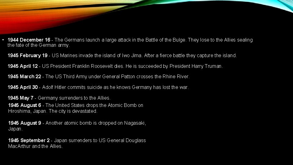 WORLD WAR II By Ethan Lynex INTRODUCTION TO