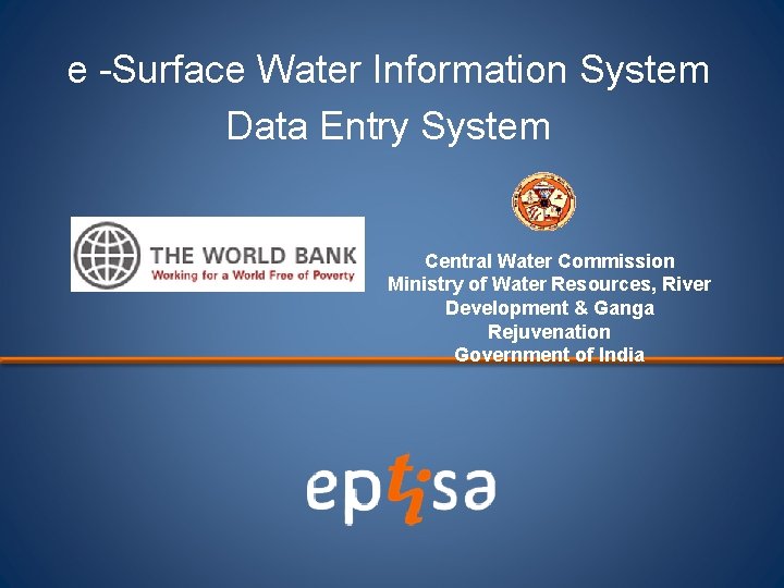 e Surface Water Information System Data Entry System