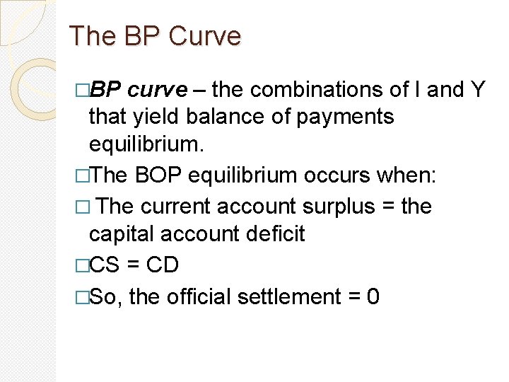 International Money Finance Chapter 13 The ISLMBP Approach