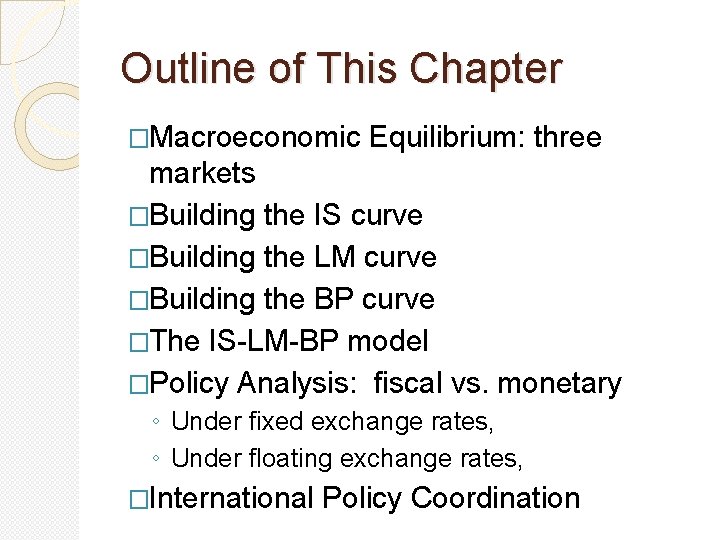 International Money Finance Chapter 13 The ISLMBP Approach
