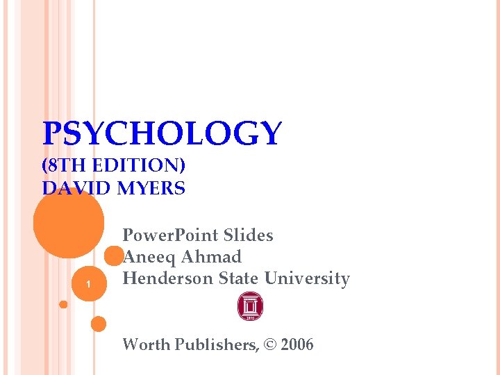 PSYCHOLOGY 8 TH EDITION DAVID MYERS 1 Power