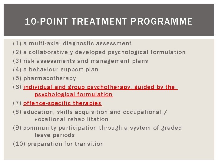 THE EQUIP GROUP THERAPY PROGRAMME THE BROADLAND EXPERIENCE
