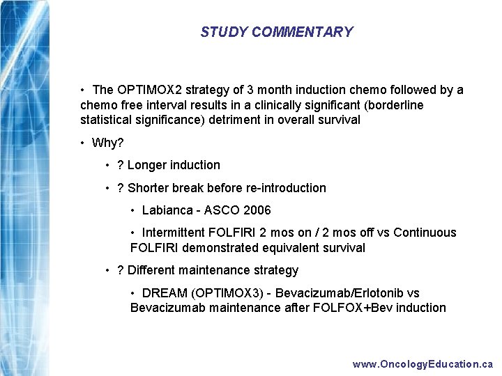 OPTIMOX 2 a large randomized phase II study