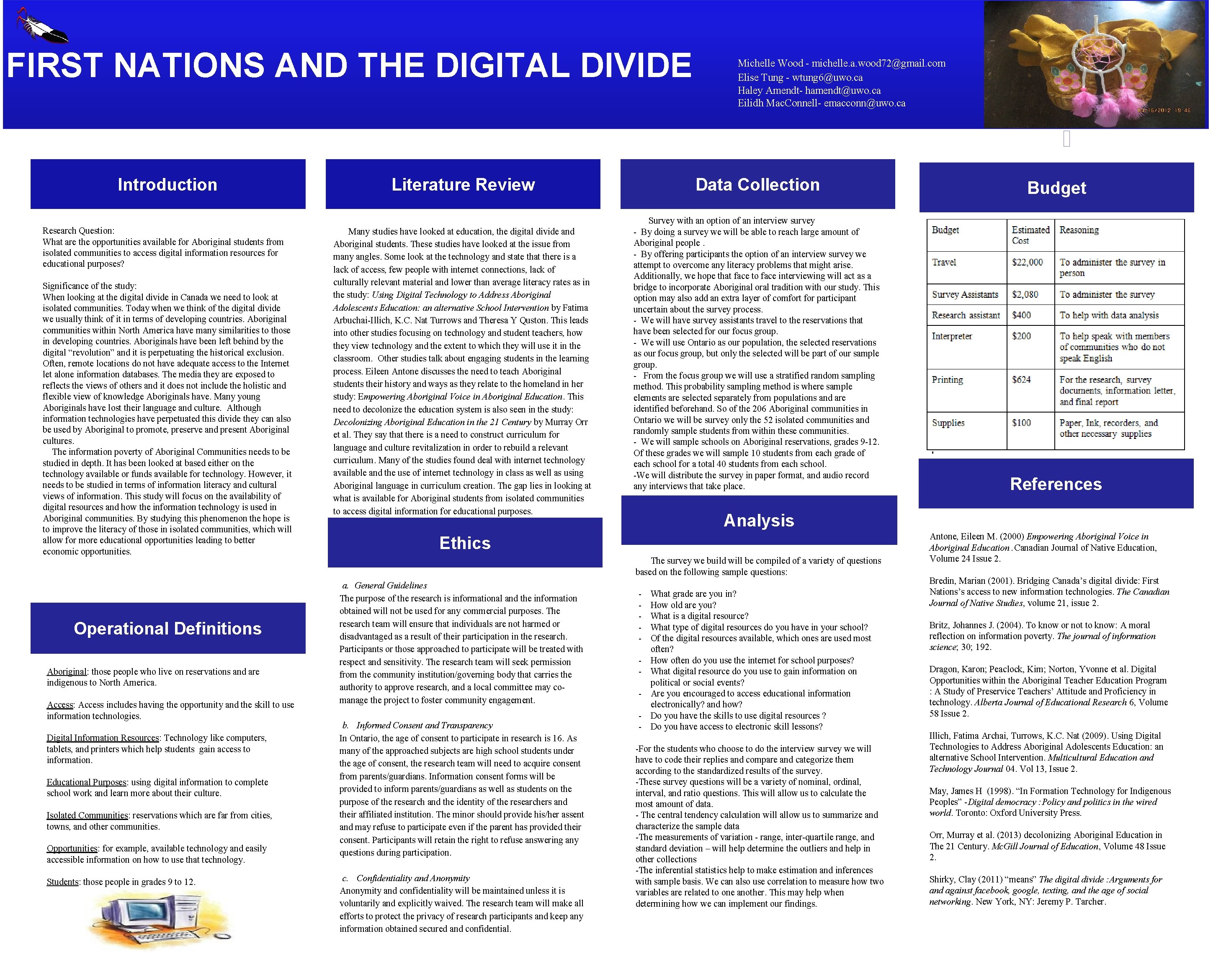 FIRST NATIONS AND THE DIGITAL DIVIDE Introduction Research