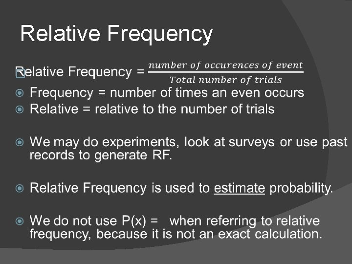 GCSE Session 27 Probability and Relative Frequency GCSE