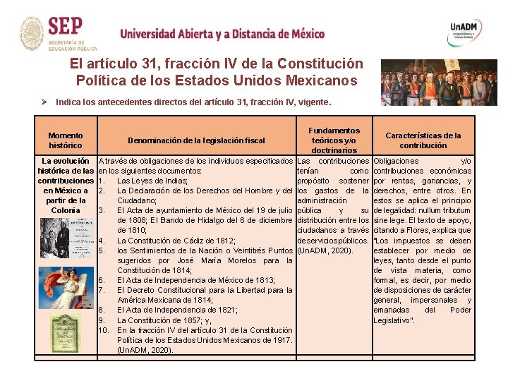 El artculo 31 fraccin IV de la Constitucin