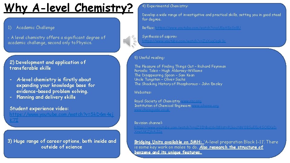 Why Alevel Chemistry 1 Academic Challenge A level