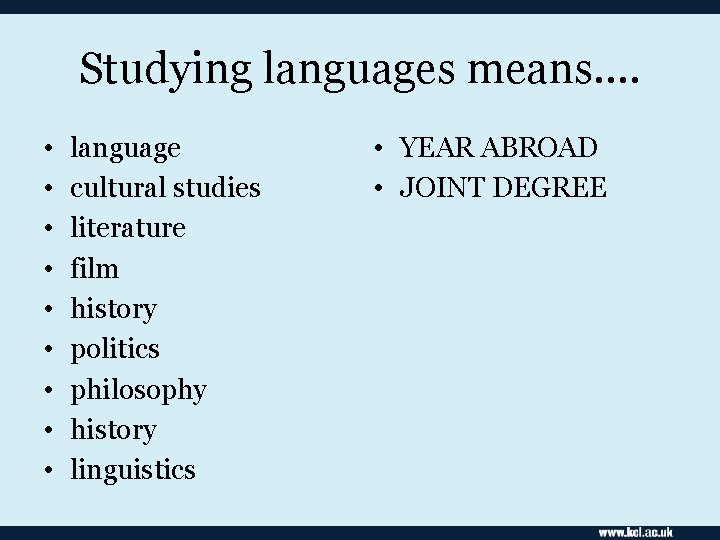 Why study languages Dr Sarah Bowden Lecturer in